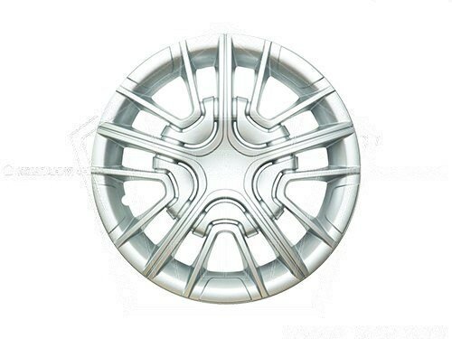 Колпаки декоративные (на пруж.) r-14 "шериф" серебристый (к-т 2 шт) (ак1433)