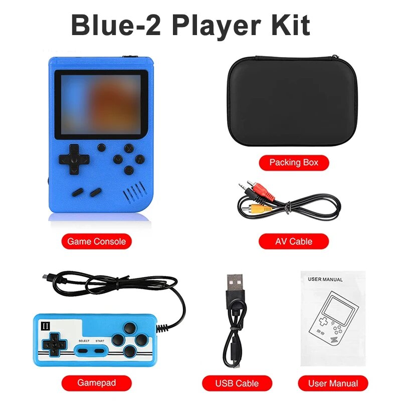 Мини-консоль ONETOMAX 400 игр, Blue-2 player