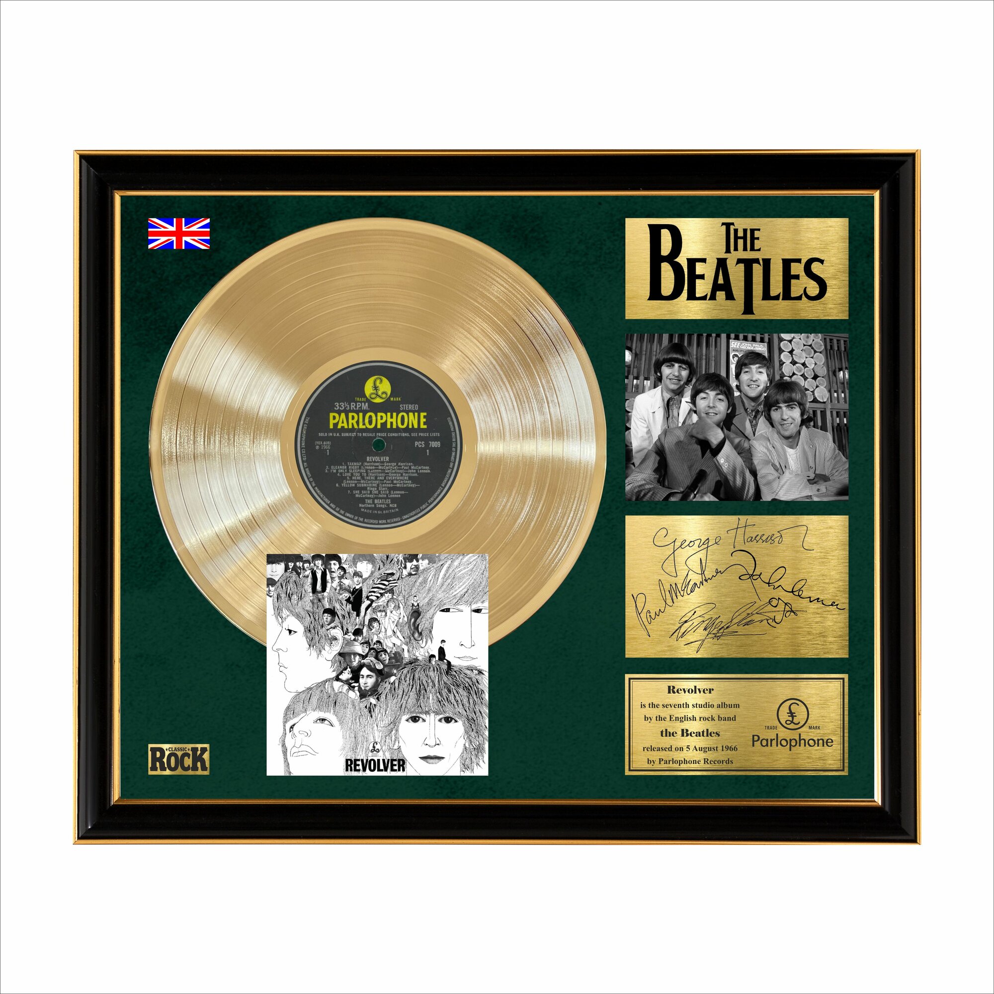 The Beatles Золотой винил в рамке