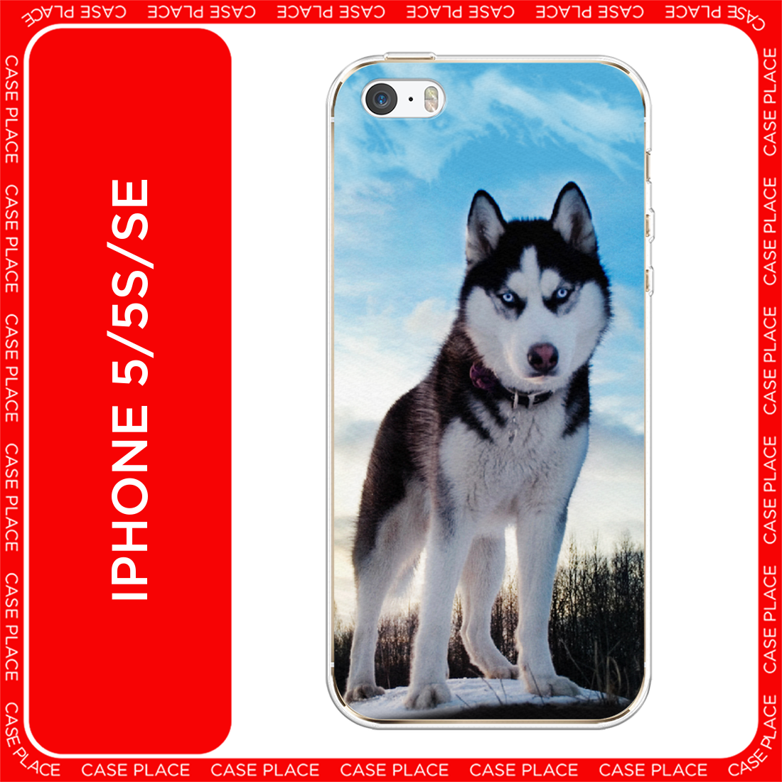 Чехол на Apple iPhone 5/5S/SE / Айфон 5/5S/SE с принтом Хаски 3