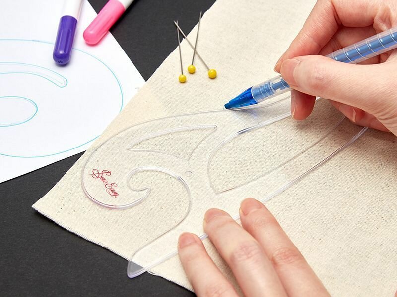 Линейка для пэчворка "Франзуская линия" - мини, 19 см Hemline NL4201.01