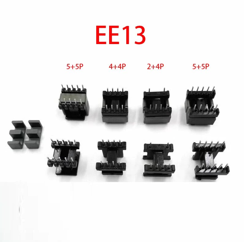Трансформатор EE13 с бобиной 2+4 Pins, Horizontal, Pin Pitch:2.5mm, Array Pitch:10mm, Цвет: 15 — фото 1