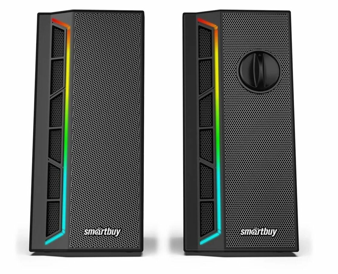 Портативная акустическая система 2.0 SBA-4600, NEON MELODY 2, RGB-подсветка, 6Вт, черный