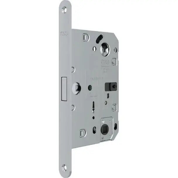 B06132.50. x AGB (АГБ) Защелка врезная AGB POLARIS WC тех. уп. без отв. пл. для ручек AGB WAVE матовый хром