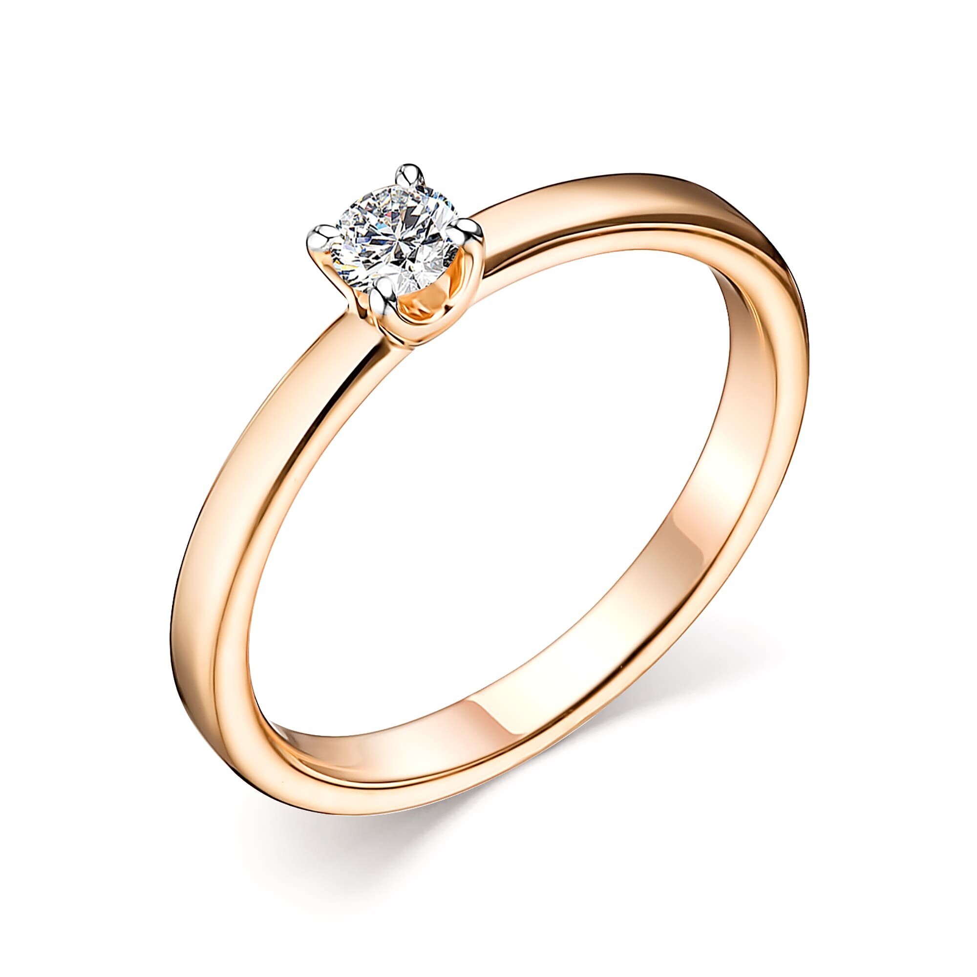 Кольцо, золото, 585 проба, бриллиант