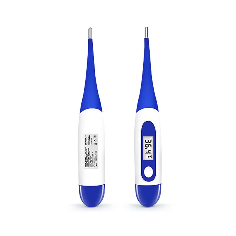 Водонепроницаемый электронный термометр с мягким наконечником, медицинский ЖК-дисплей для детей и взрослых, электронный цифровой портативный термометр для тела