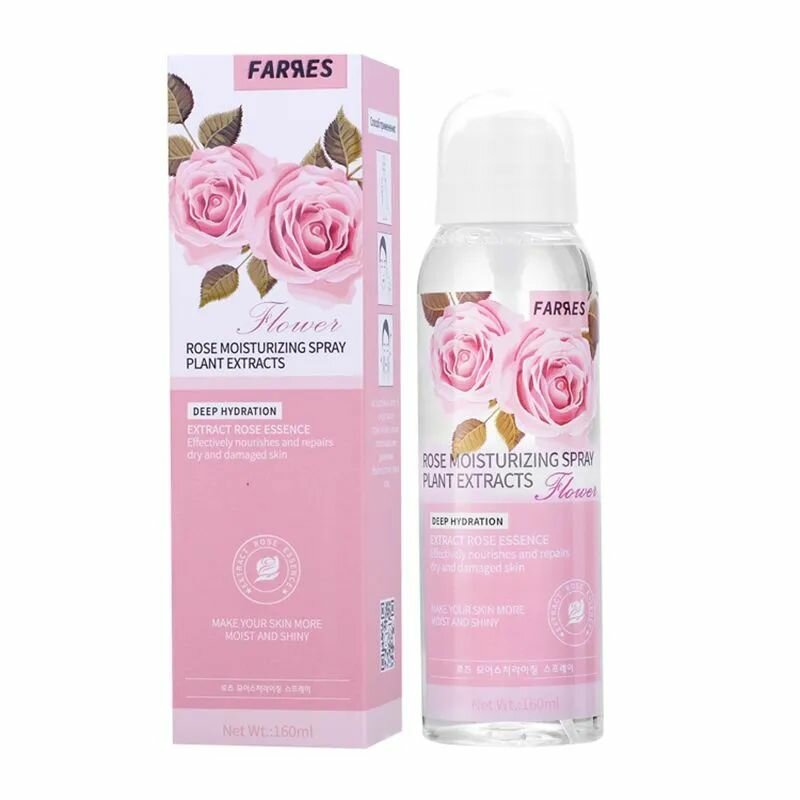 Farres cosmetics Спрей для лица Rose, с гиалуроновой кислотой, 160 мл