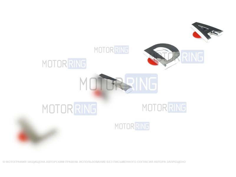 Надпись-шильдик нового образца хром на подложке-трафарете для Лада