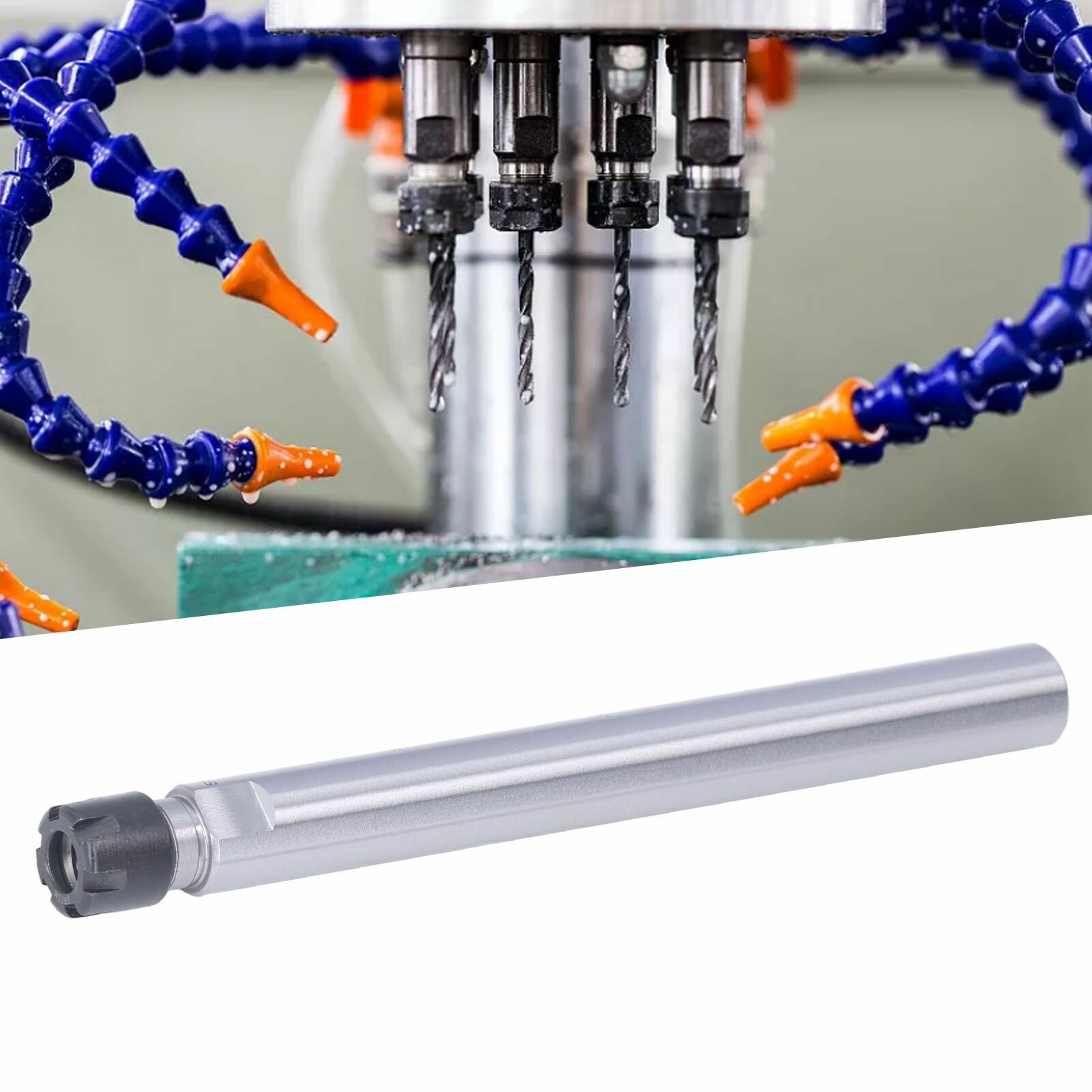 2 шт./компл. Удлинитель с Прямым Хвостовиком Из Углеродистой Стали 40Cr Прямой Держатель Фрезерного Инструмента с ЧПУ с Гаечным Ключом C16 ER11M 150L 150 мм