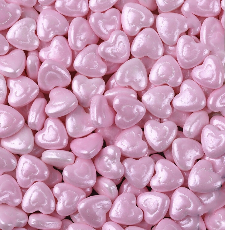 Декор Сердечки двойные розовые Sweet bear, 100 гр. (Набор из 2 шт.)