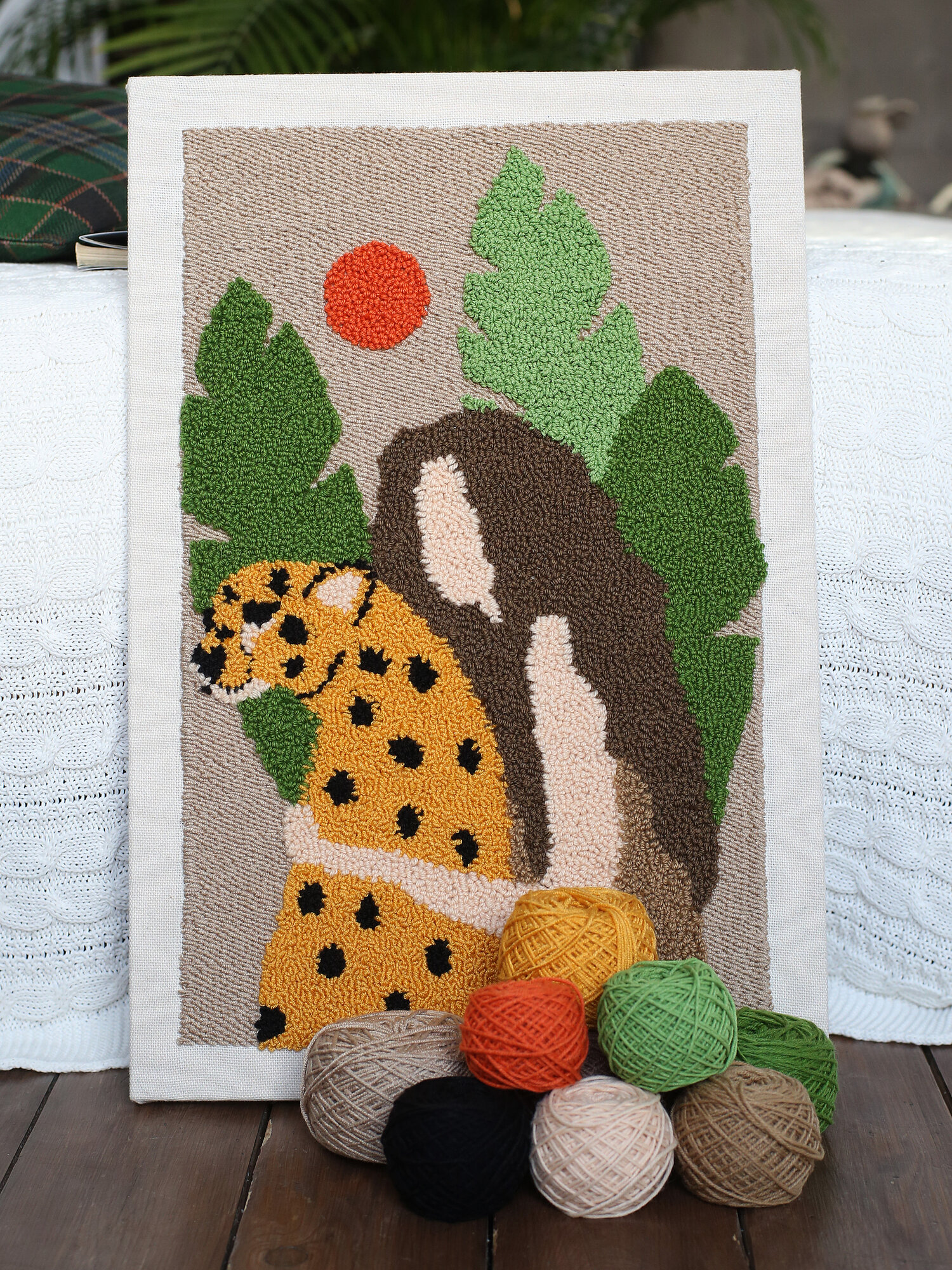 Набор для творчества, набор для вышивания в ковровой технике 40х60см