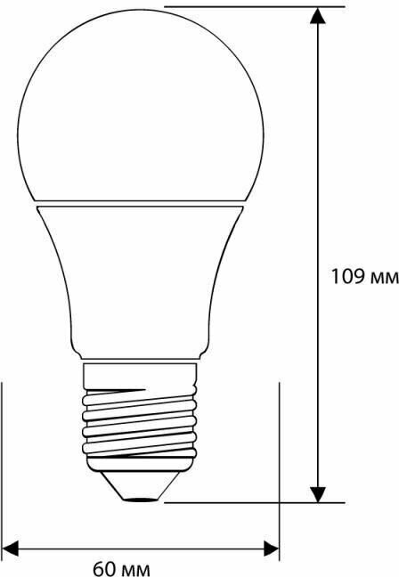Лампа светодиодная LED11-A60/830/E27 11Вт грушевидная матовая 3000К тепл. бел. E27 915лм 170-265В Camelion 12035