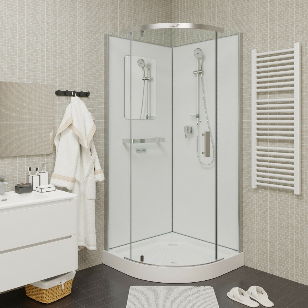 Душевая кабина Cerutti SPA KORRA90T тропический душ, угловая, без крыши