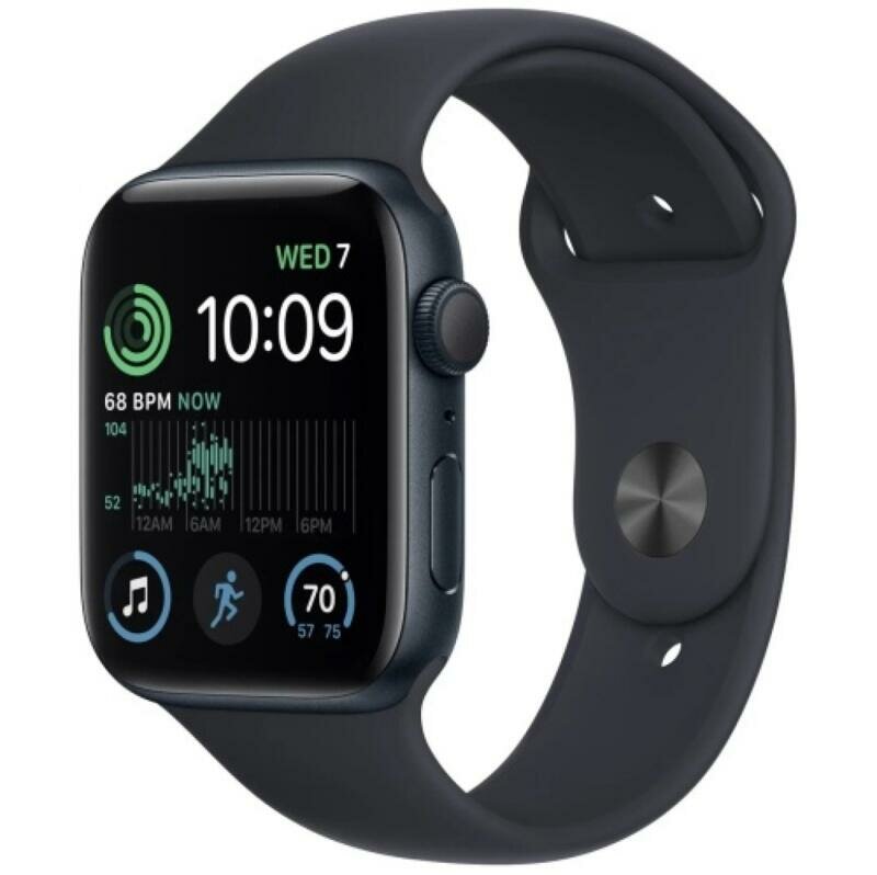 Умные часы Apple Watch Series SE Gen 2 2023 44mm Aluminium Case GPS, Midnight Sport Band M/L