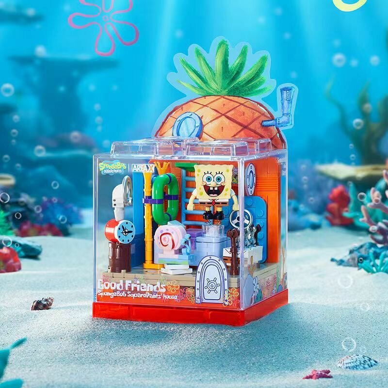 Конструктор AREA-X Губка Боб, Губка Боб Квадратные Штаны, Spongebob Square, Подарок на день рождения, Детские игрушки, Детские игрушки-xtr