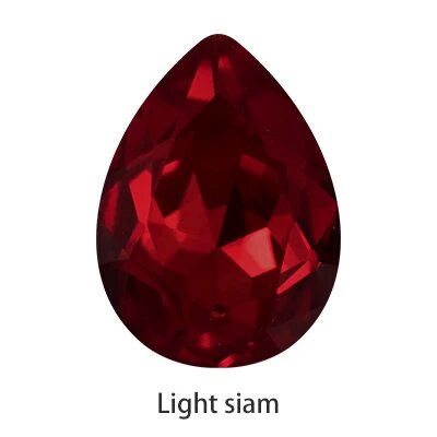 Клей для страз YICHUAN стеклянные кристаллы формы слезы Бордовый, 10x14mm 10pcs, Light Siam