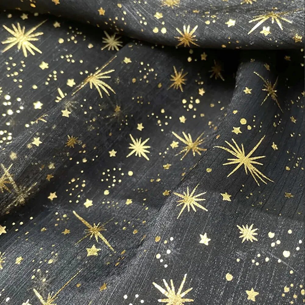 Findohope бронзовая органза ткань черный