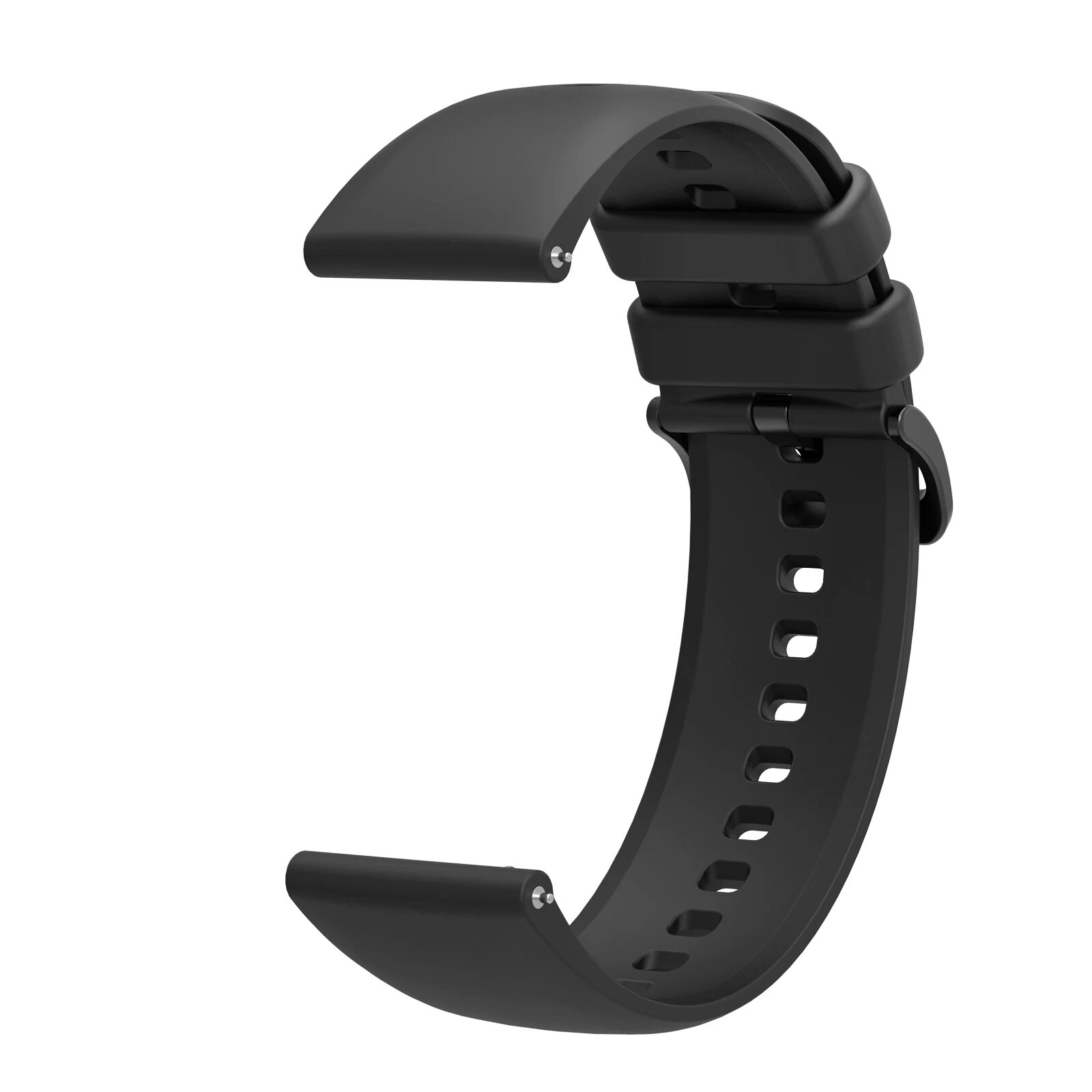 Черный силиконовый ремешок YEELUSEE 22 мм для Amazfit GTR 2/3