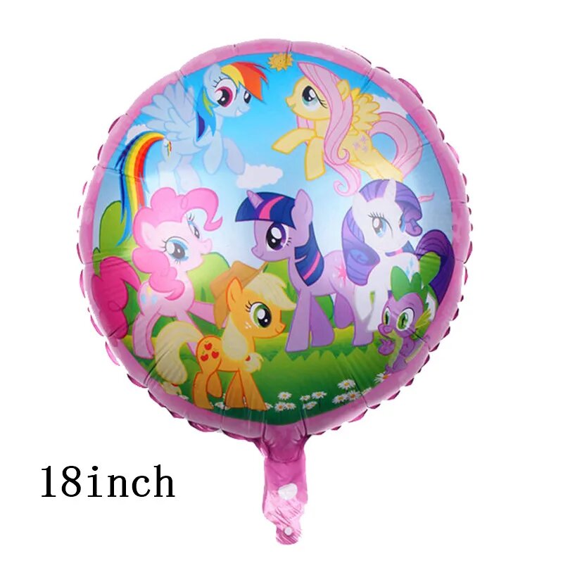 Littled воздушные шары в виде животных, Розовая лошадь, гелиевый фотобаннер, с днем рождения, Мультяшные детские украшения для девочек, игрушки