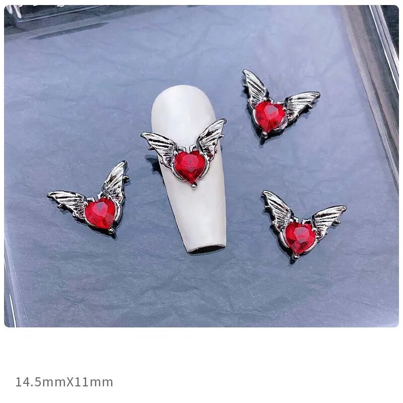 Подвески для ногтей HIGBAQK, 10 шт, готический стиль 10Pcs Punk