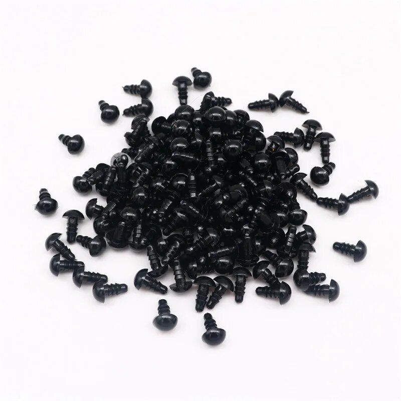 Черные пластиковые глаза для игрушек 5-18 мм 50/100 шт 8mm, 100pcs