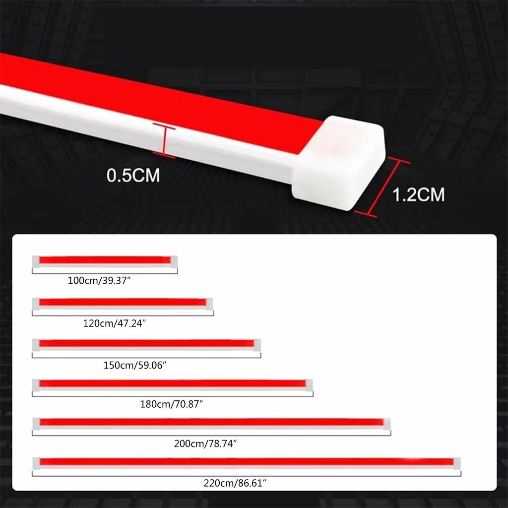 Фара, Гибкая водонепроницаемая LED лента для капота автомобиля, дневные ходовые огни - белая - 1 метр