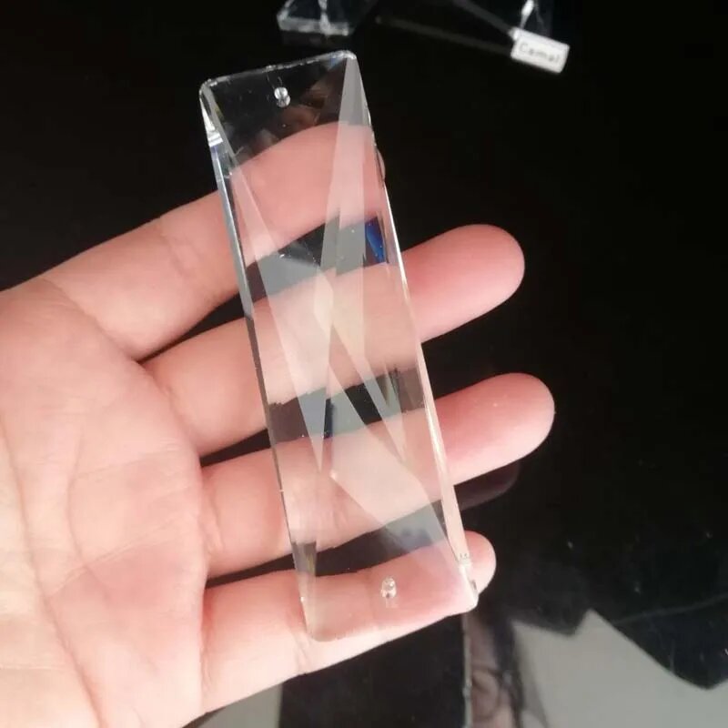 Camal 2 шт. граненые 30*100 мм прямоугольные стеклянные хрустальные подвески длинная люстра SunCatcher призмы осветительные детали свадебный домашний декор