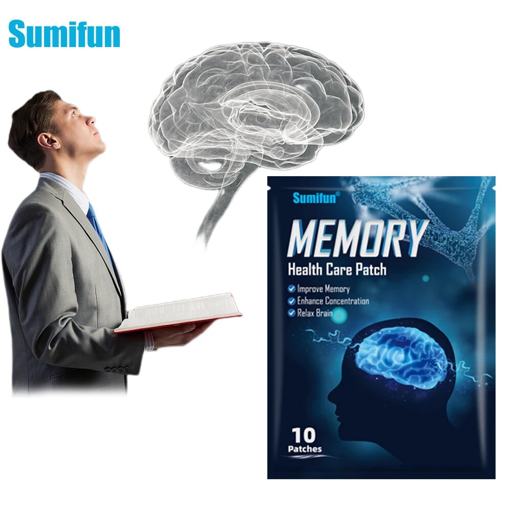 10 шт. Sumifun пластырь для здоровья с памятью, улучшающий забывусть, повышает концентрацию, китайская медицина, травы, пластырь для детей и взрослых