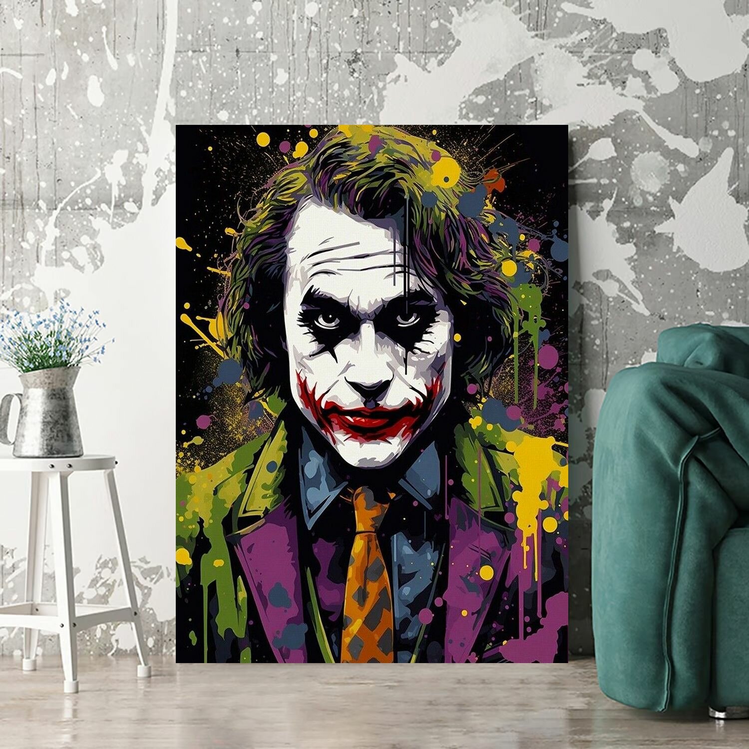 Картина лучший Джокер, Хит Леджер, 60х80 см.