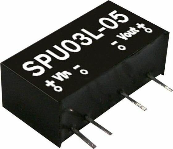 Преобразователь MEAN WELL SPU03M-05 DC/DC 3Вт Uвх 10,8-13,2В Uвых 5ВDC SIP 2,9г 1 шт