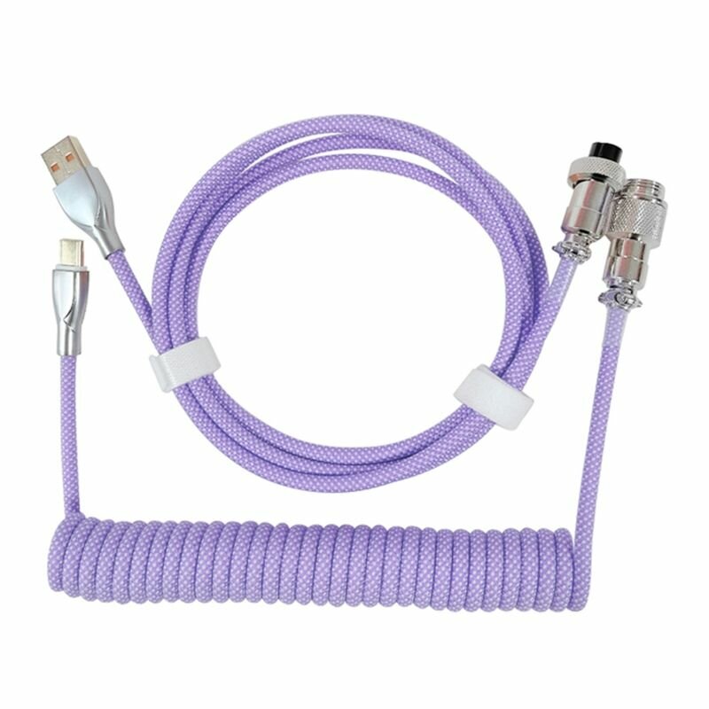 Кабель для клавиатуры Macaron Macaron aviation plug-in cable-соус фиолетовый