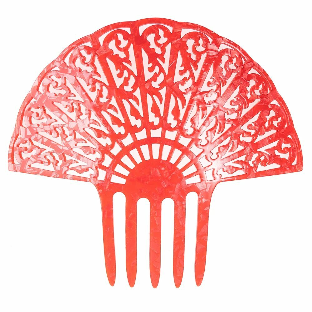 Гребень для волос черепаховый ацетатный Красный, red