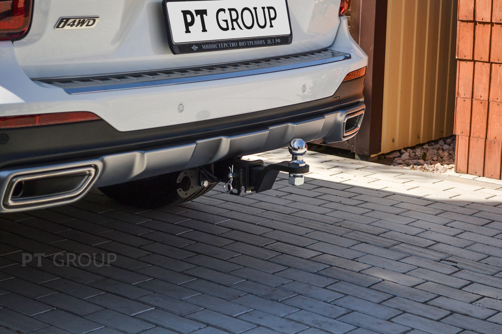 Фаркоп с унив. электрикой Smart, съемный квадрат, для GAC GS8, 2019- (паспорт и сертификат) ПТ групп. GAC-19-991122.00