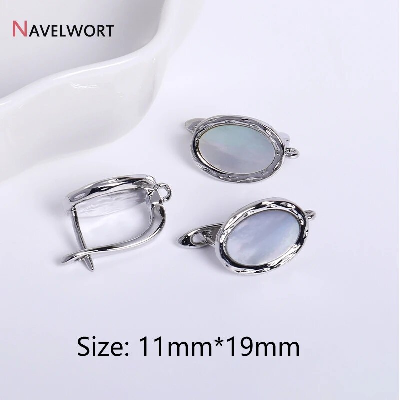 Застежки для сережек NAVELWORT, Rhodium Plated, 1 Pair, 11mm*19mm