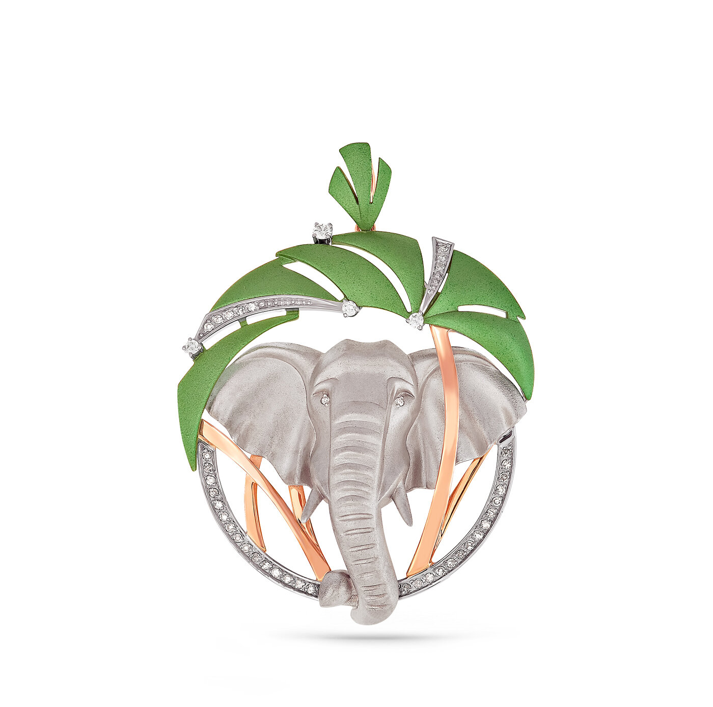 Подвеска, красное золото, 585 проба, бриллиант