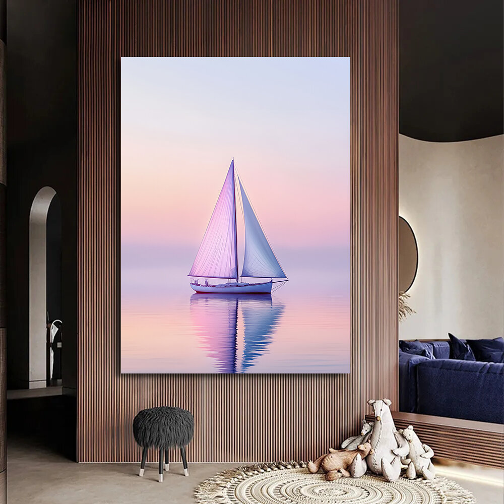 Море / пейзаж, картина море / на стену с парусником, 40х60 см.