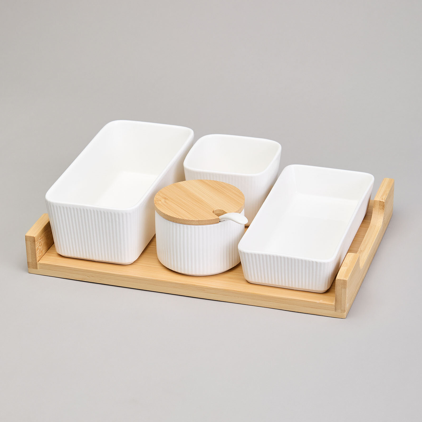 Набор сервировочный lefard native 4 пр. на подставке KSG-761-136