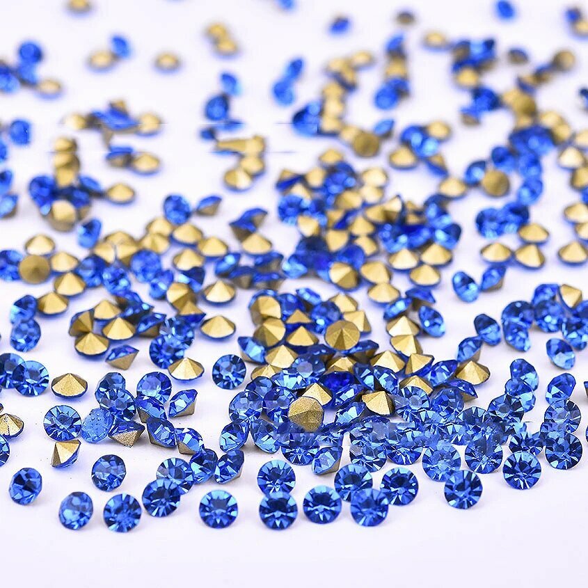 Круглые стразы циркония 1-8 мм Синий, 3.0mm x 600pcs, Light Blue