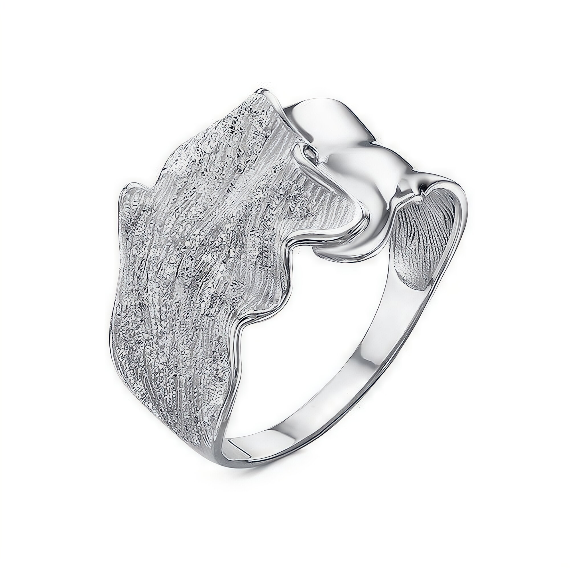 Кольцо, серебро, 925 проба, родирование