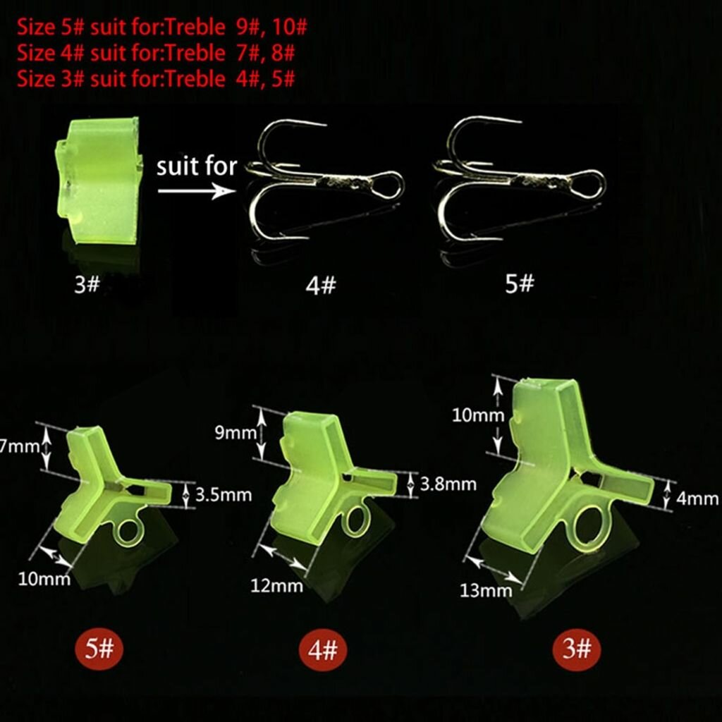50 шт. Чехлы для тройников рыболовных крючков