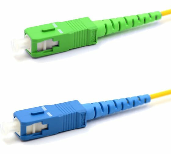 Оптический переходной патч-корд REXANT (SM), 9/125 (OS2), SC/APC-SC/UPC, (Simplex), LSZH, 3м 50-2052