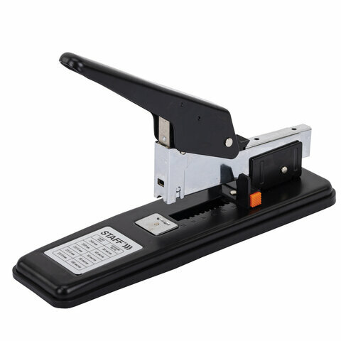 Степлер мощный № 24/6-23/15 металлический STAFF "HEAVY DUTY ECO", до 100 листов, черный, 272736