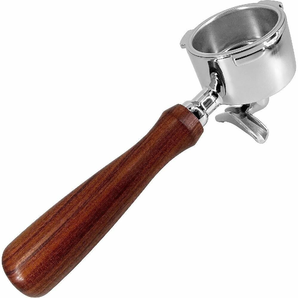 Фильтр для эспрессо 51 мм без давления с двойной корзинкой и удобной ручкой, совместимый с кофемашинами DeLonghi Dedica и Smeg