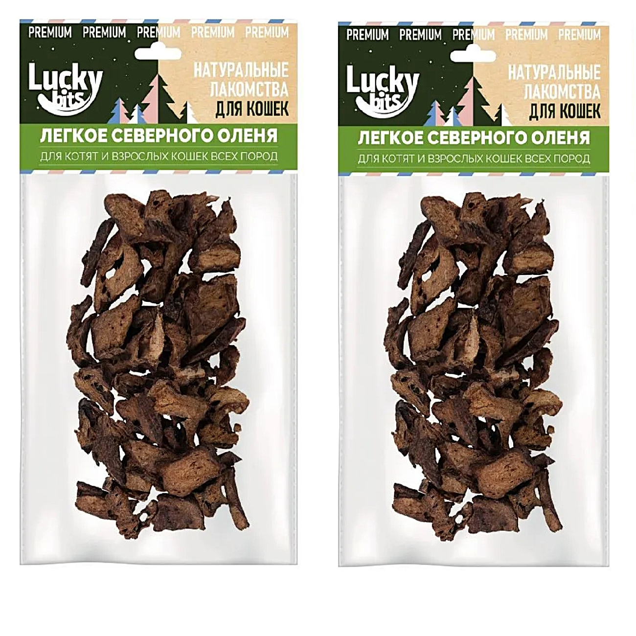 Lucky bits Легкое оленя лакомство для кошек всех пород 30г (2штуки)