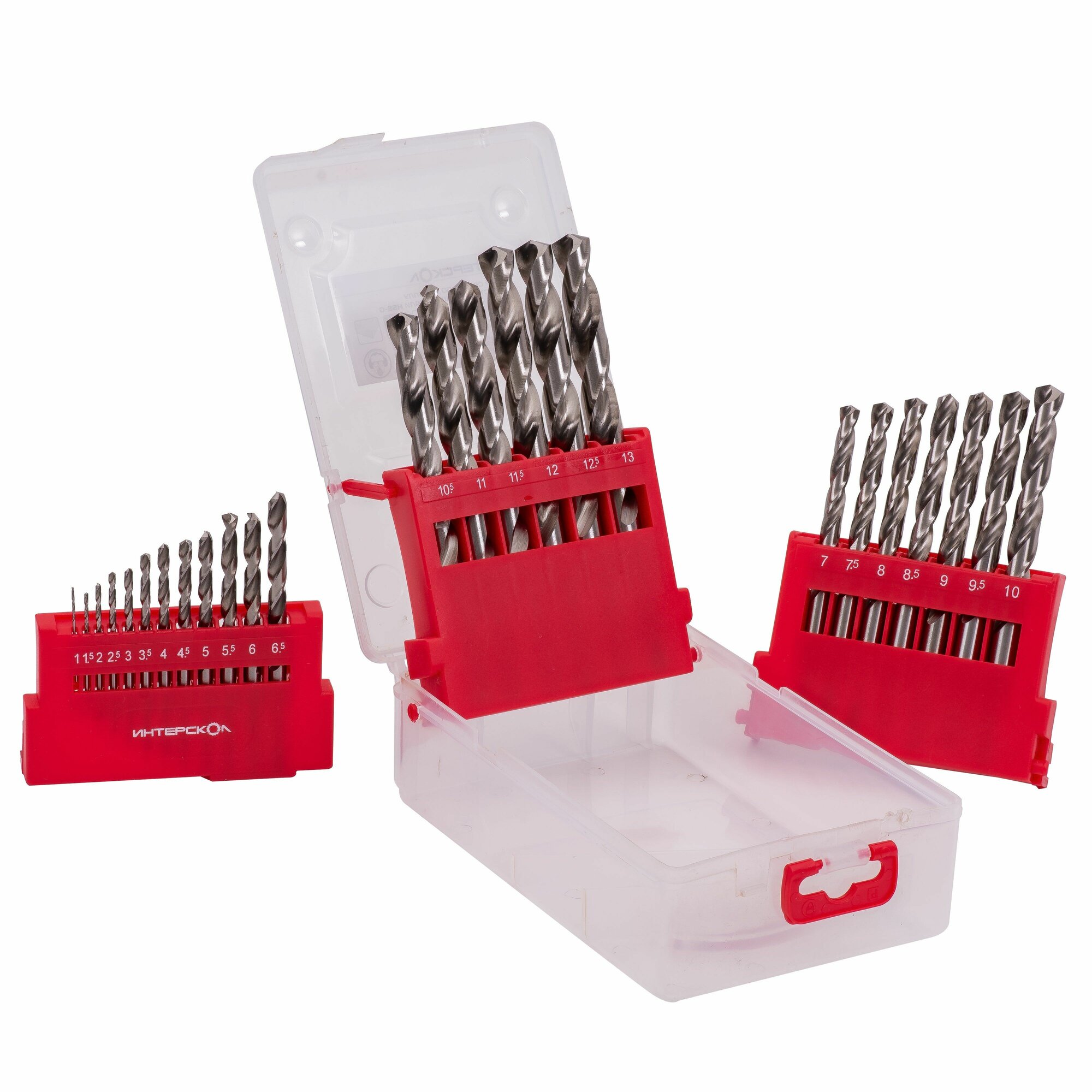 Набор сверл ИНТЕРСКОЛ по металлу, 1-13 мм, 25 шт. (18101.025)
