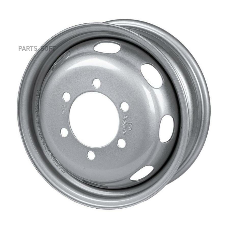Диск штампованный r16 5.5j 6x170/130.1 et105 ganz silver grn16000 для газель 3302, 2217, 1000 кг