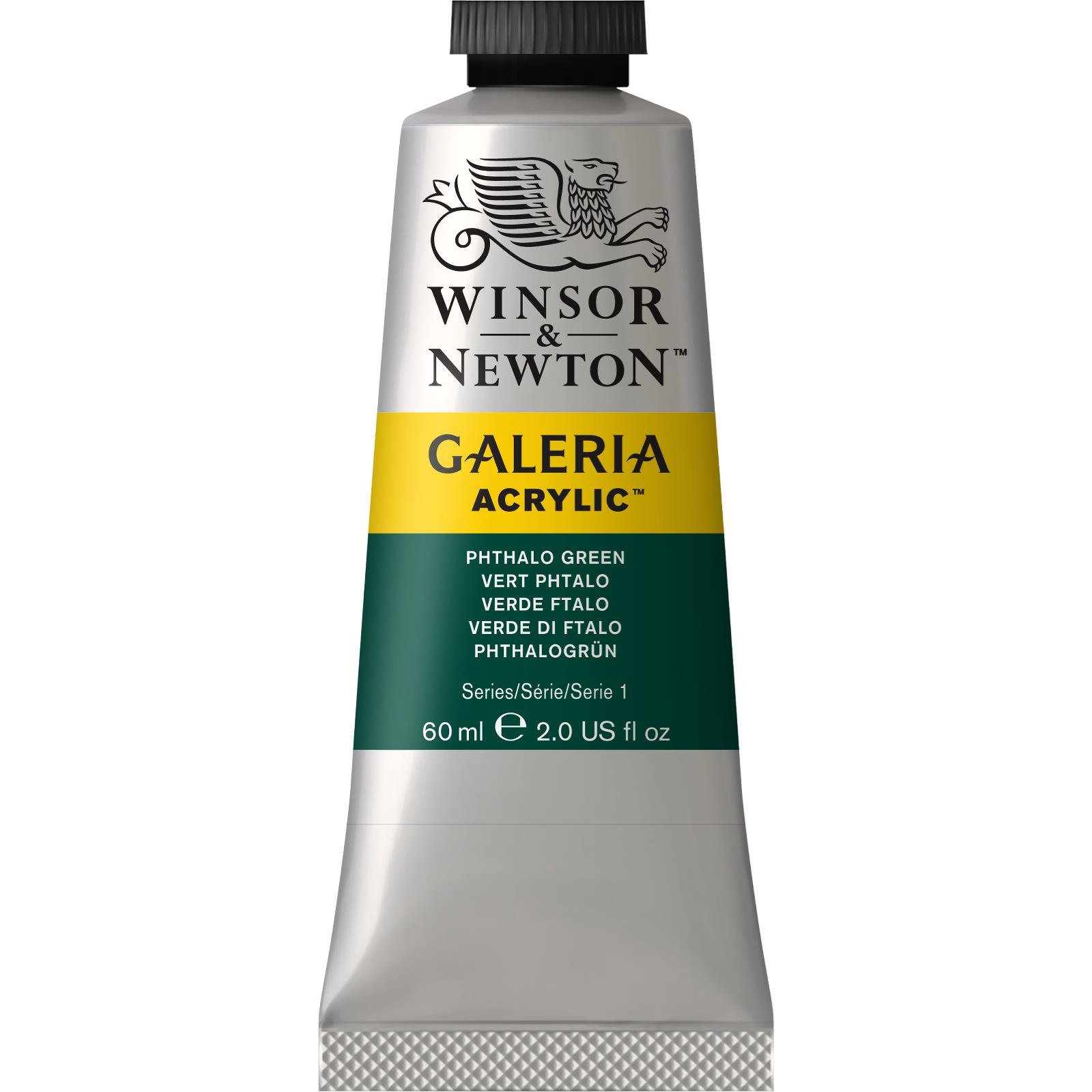 Краска акриловая художественная Winsor&Newton "Galeria", туба 60мл, зеленый фтало