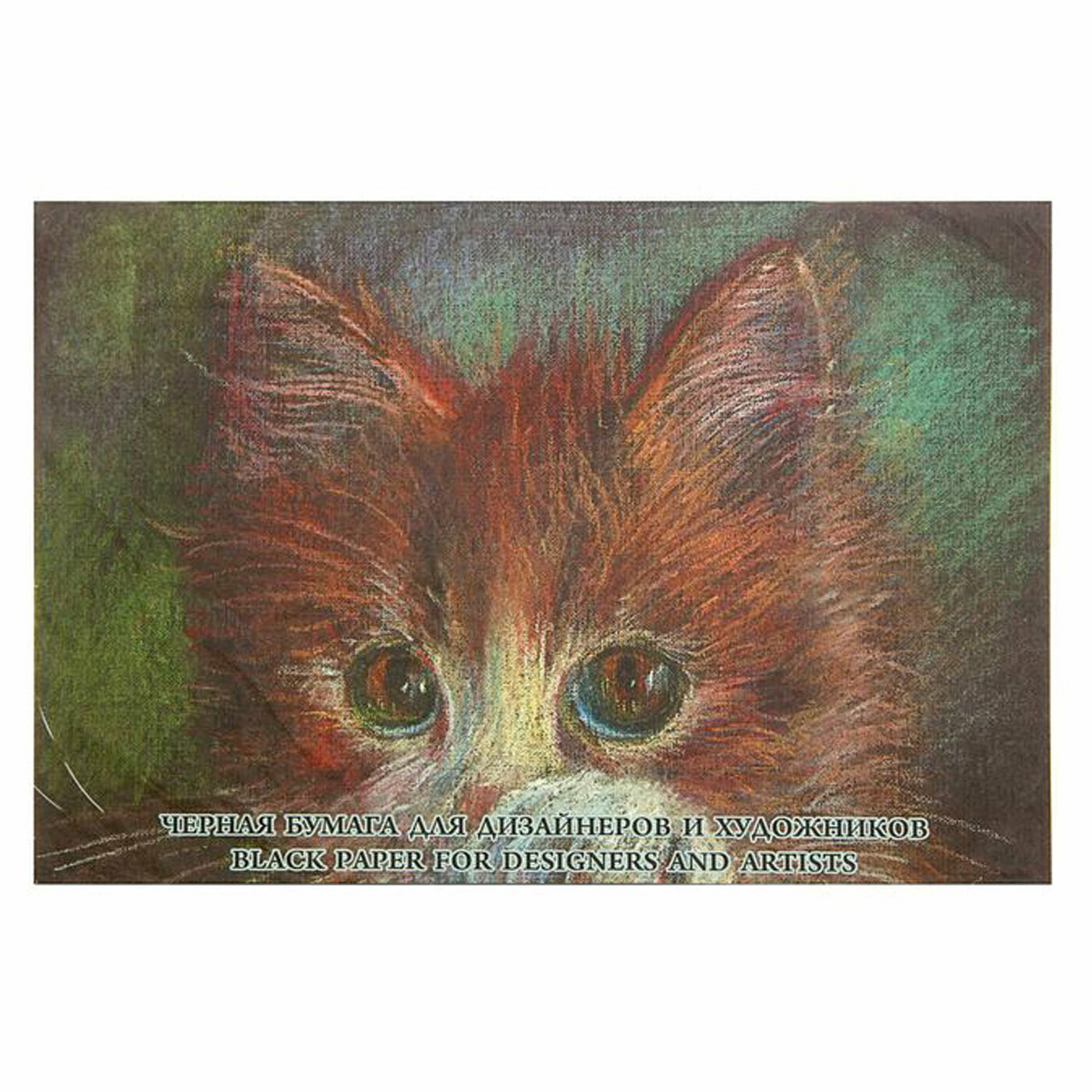 Цветная бумага Лилия Холдинг А2, 2-сторонняя офсетная, 10 листов, черная, плотная 200 г/м2, 420х594 мм, "Black" (БТВ/А2)