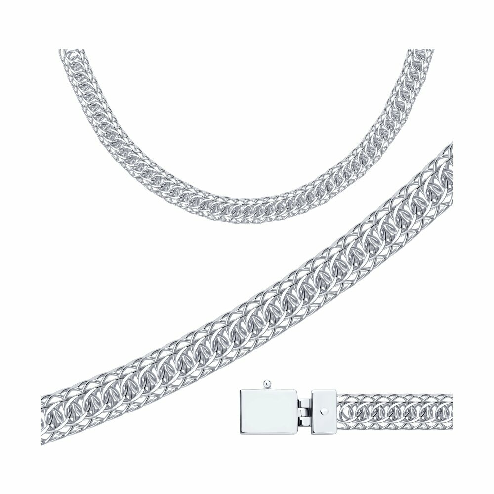 Цепь серебро, 925 проба, родирование