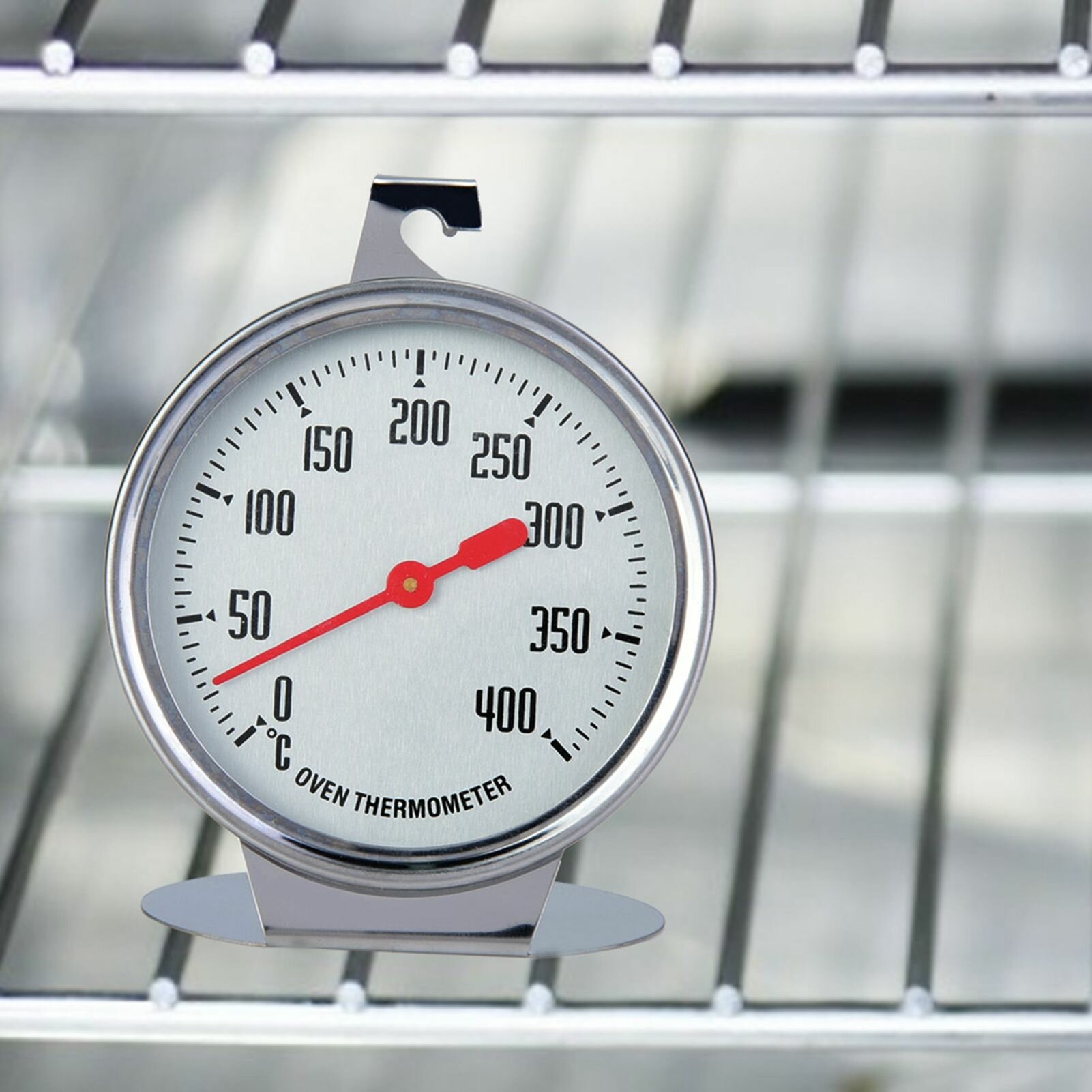Точный кулинарный термометр для духовки с дисплеем температуры в реальном времени, измерение по Цельсию и Фаренгейту, диапазон 0-400 C